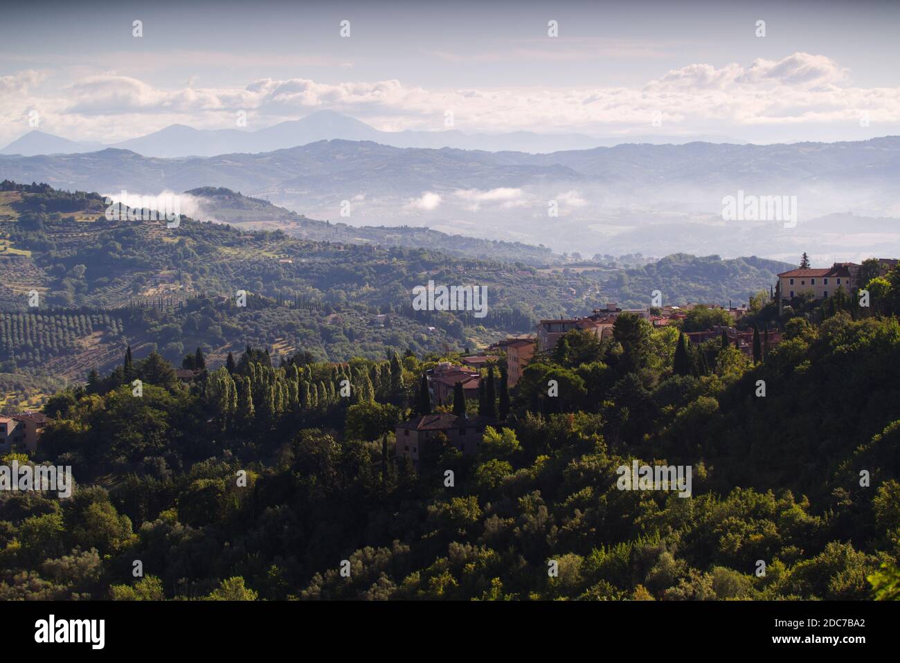 Landscape from the hill of Perugia in the early morning Stock Photo - Alamy