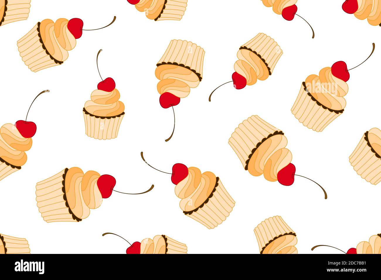 Sweet cherry repeating pattern Stock Vector Images - Alamy
