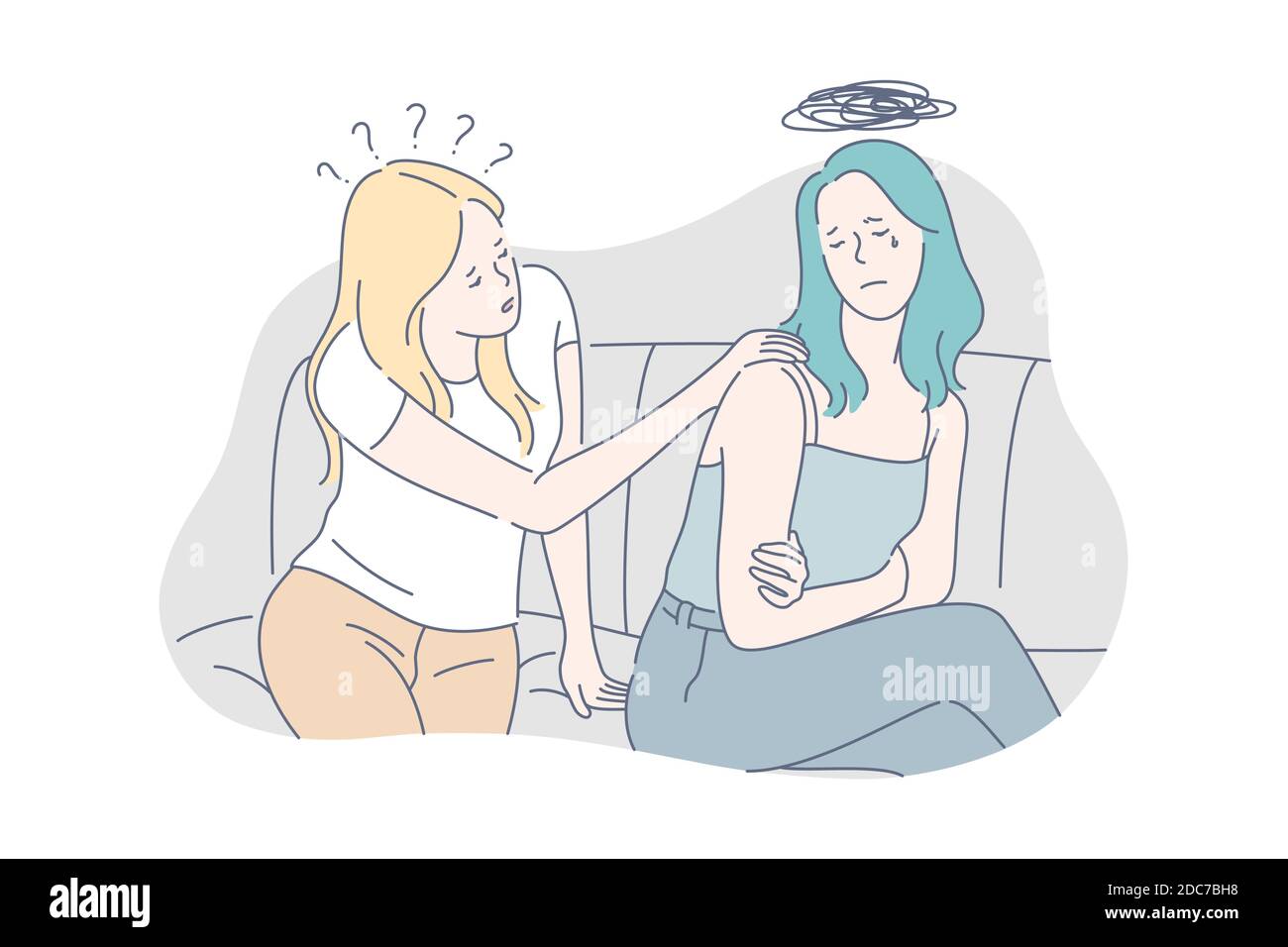 Family, care, support, depression, stress concept. Family support ...