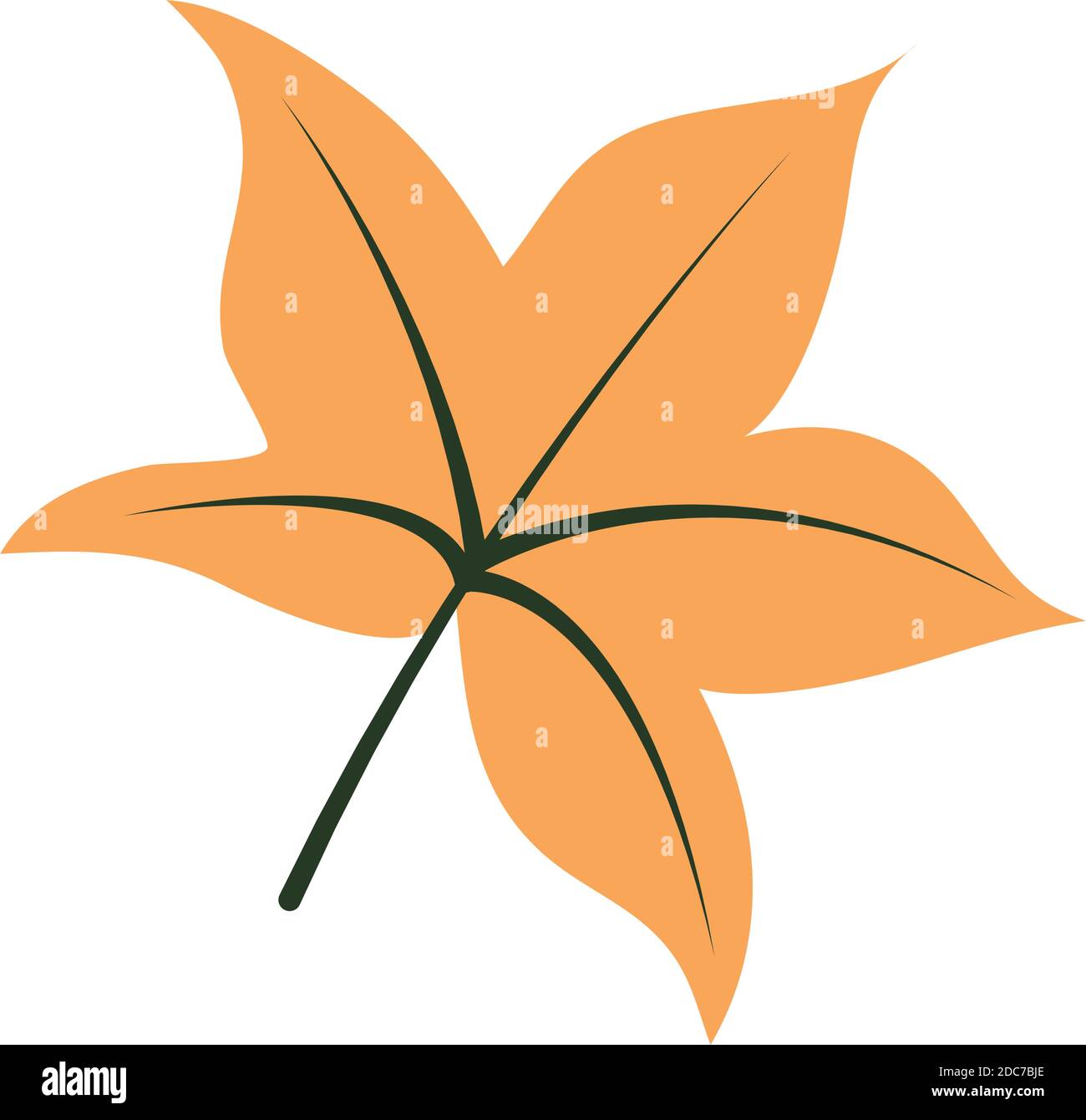 maple leaf icon over white background, half line half color style ...