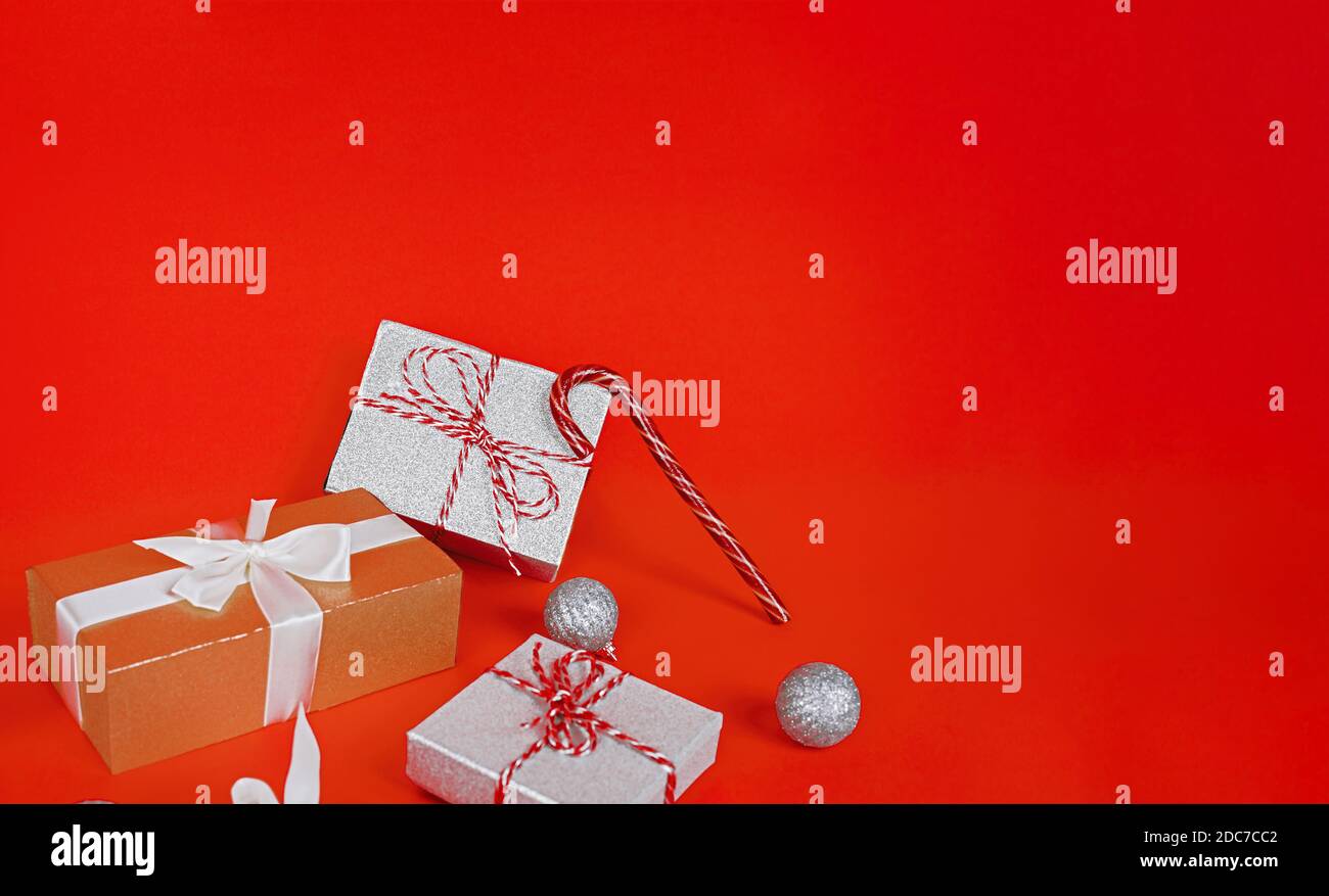 Red gift boxes with red background hi-res stock photography and images ...