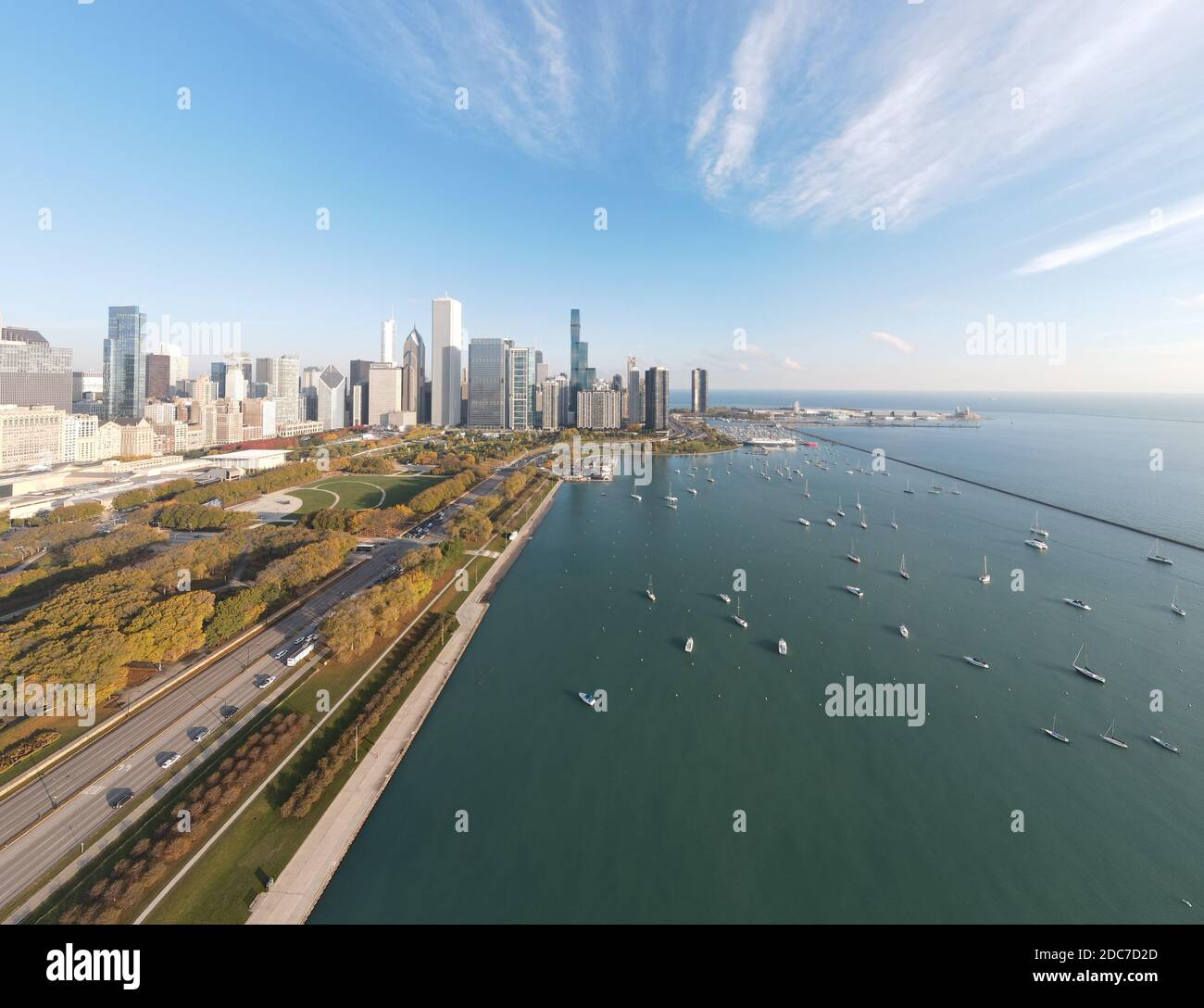 Jackson park chicago aerial hi-res stock photography and images - Alamy