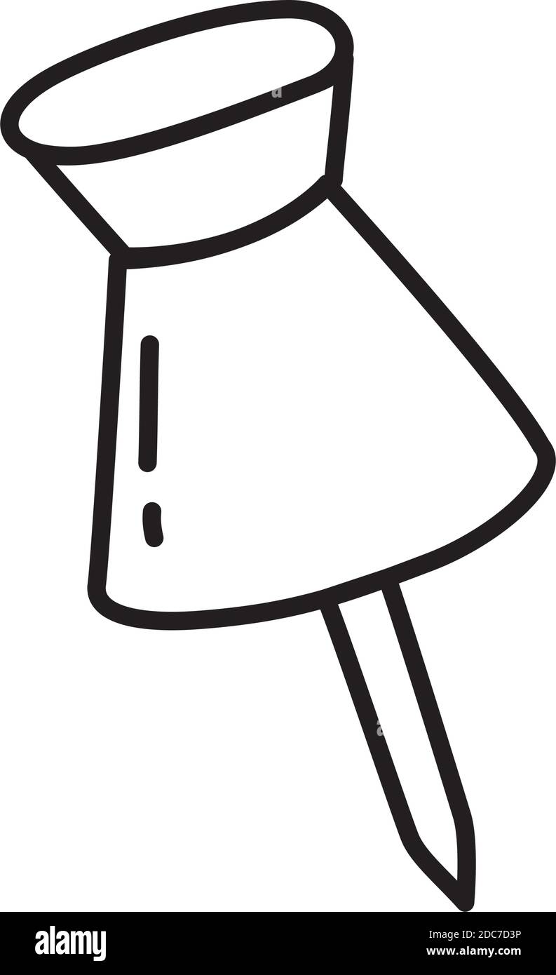 Push Pin Clipart Black And White