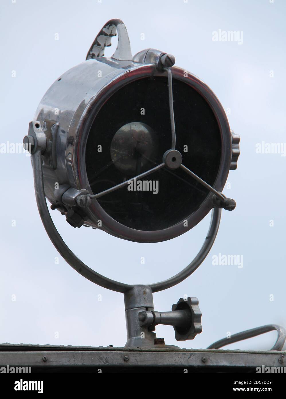 A Large Spotlight Lamp Mounted on a Rescue Vehicle Stock Photo - Alamy