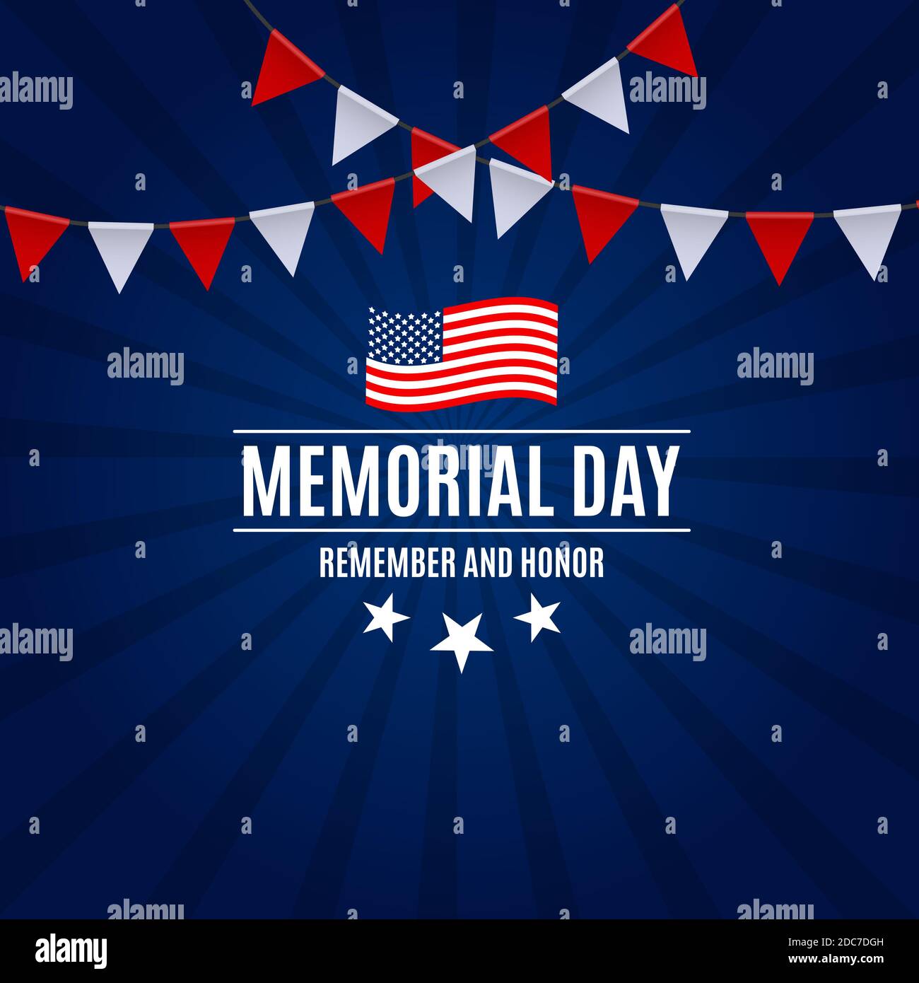 Memorial Day Background Template Illustration Stock Photo - Alamy
