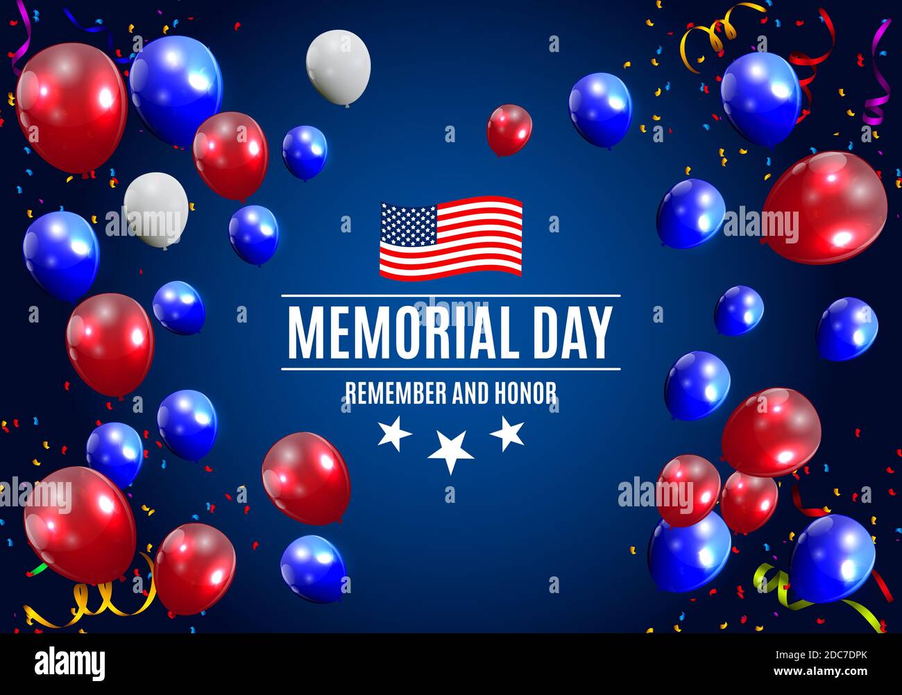 Memorial Day Background Template Illustration Stock Photo - Alamy