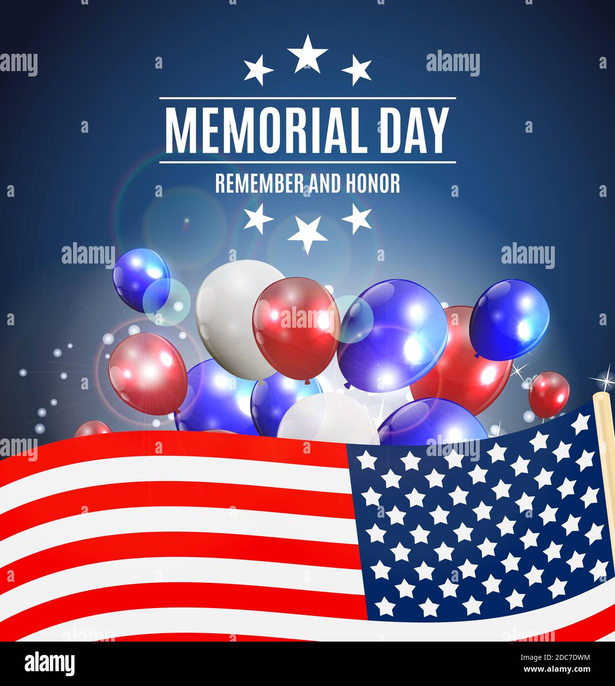 Memorial Day Background Template Illustration Stock Photo - Alamy
