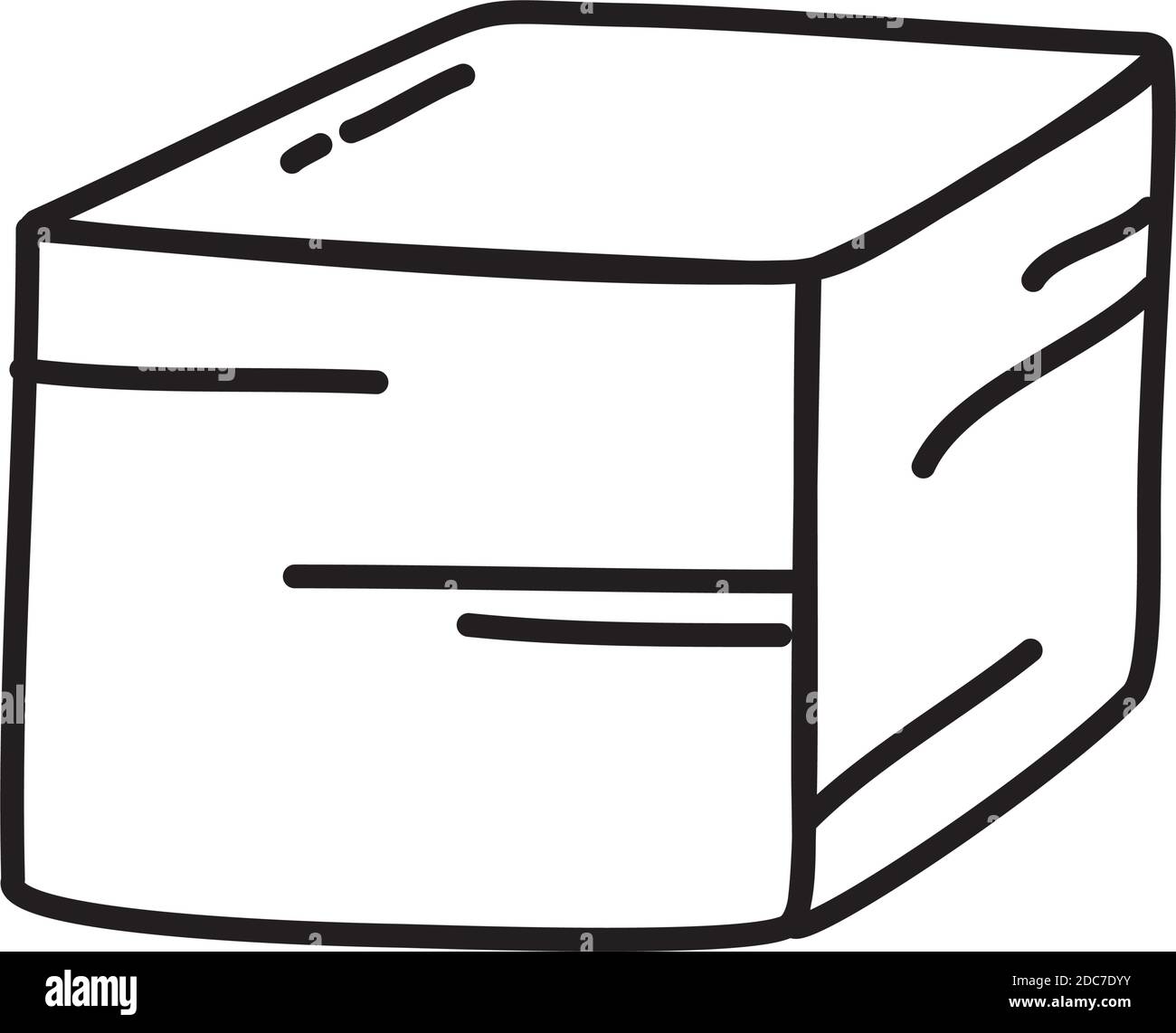 block of notes icon over white background, doodle line style, vector ...