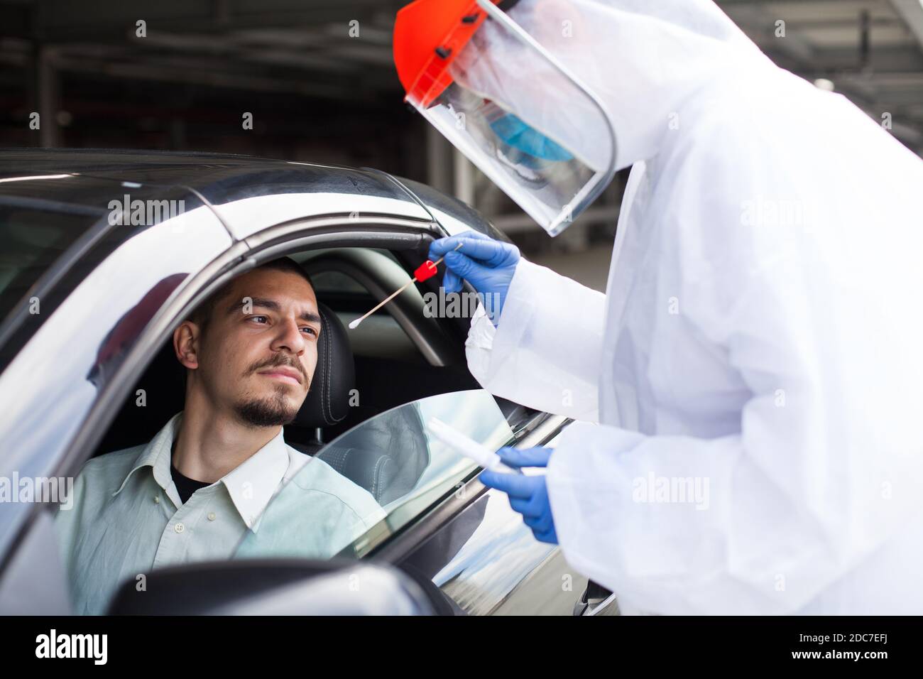 COVID-19 drive-thru rt-PCR detection,car checkpoint diagnostic,medical ...