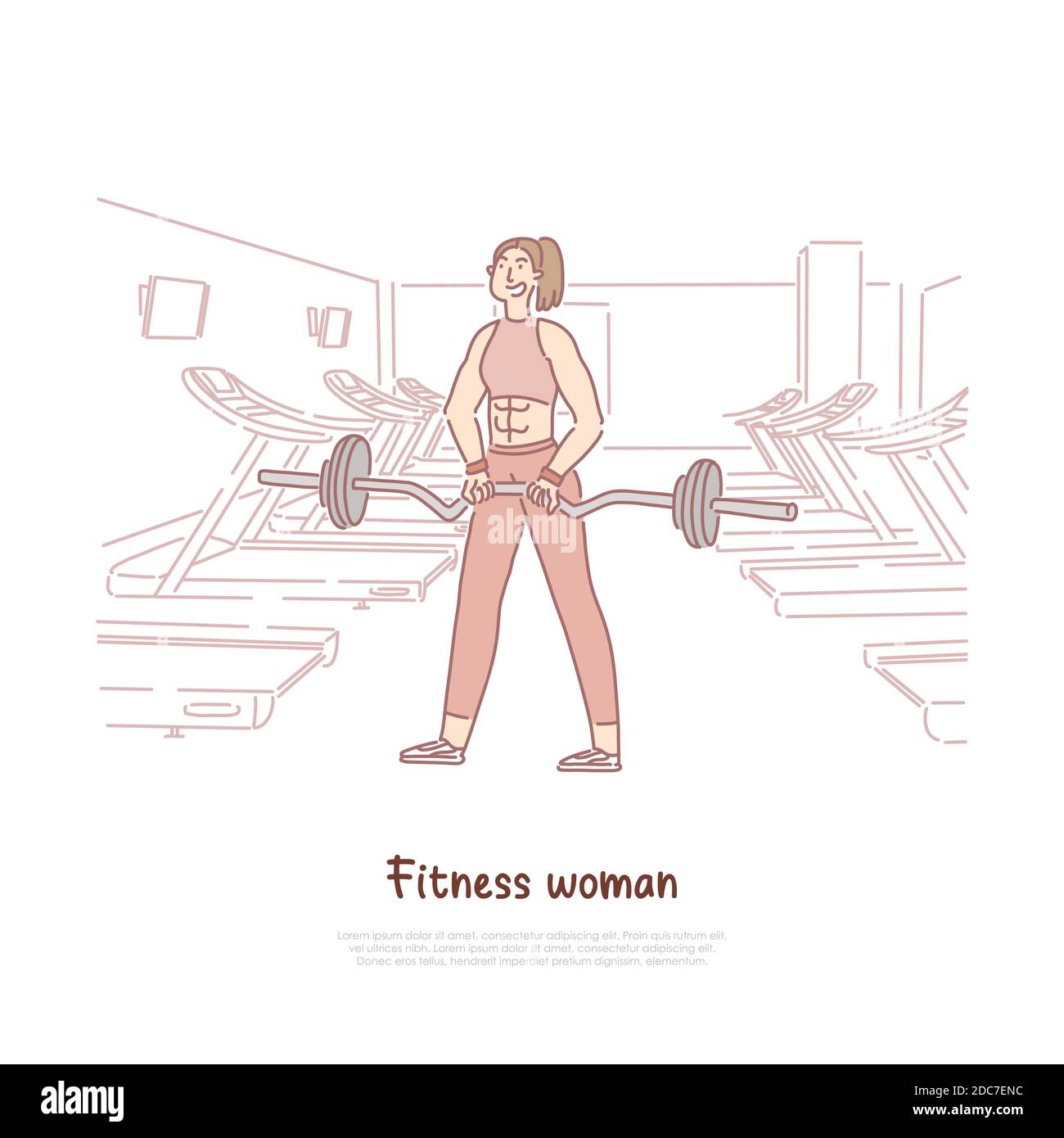 Female bodybuilder Stock Vector Images - Alamy