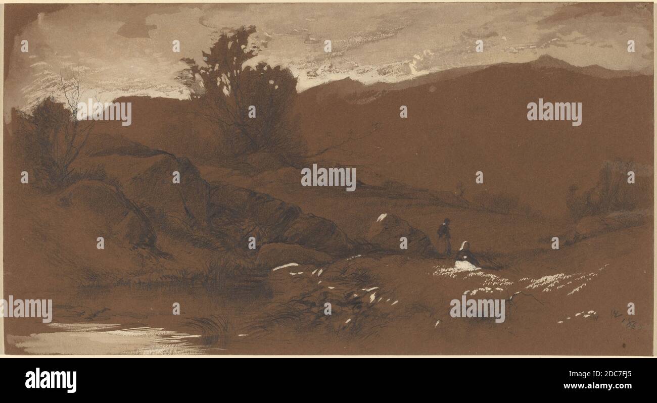 William Hart, (artist), American, 1823 - 1894, Figures in a Landscape ...
