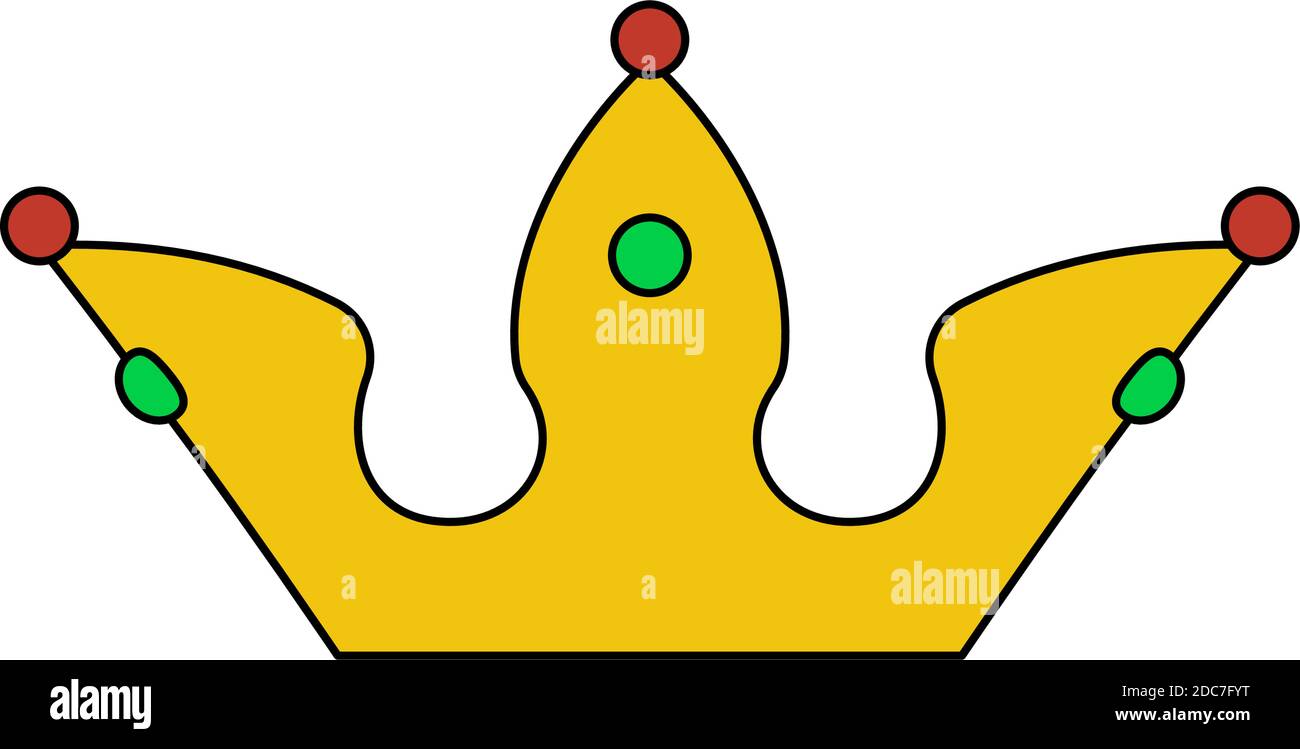 Party Crown Icon. Editable Outline With Color Fill Design. Vector ...