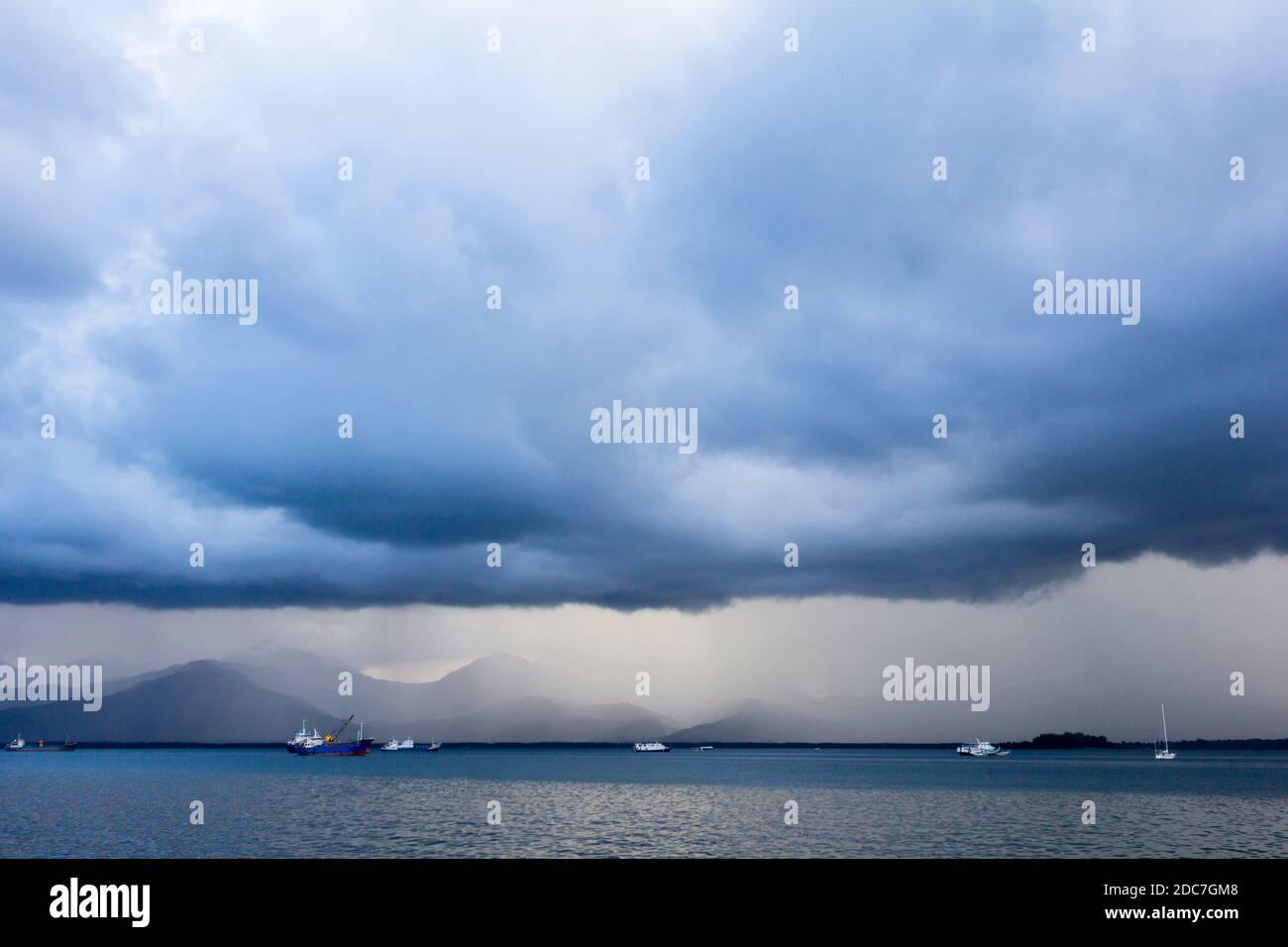 Rain clouds above the mountains of Palawan, Philippines Stock Photo - Alamy