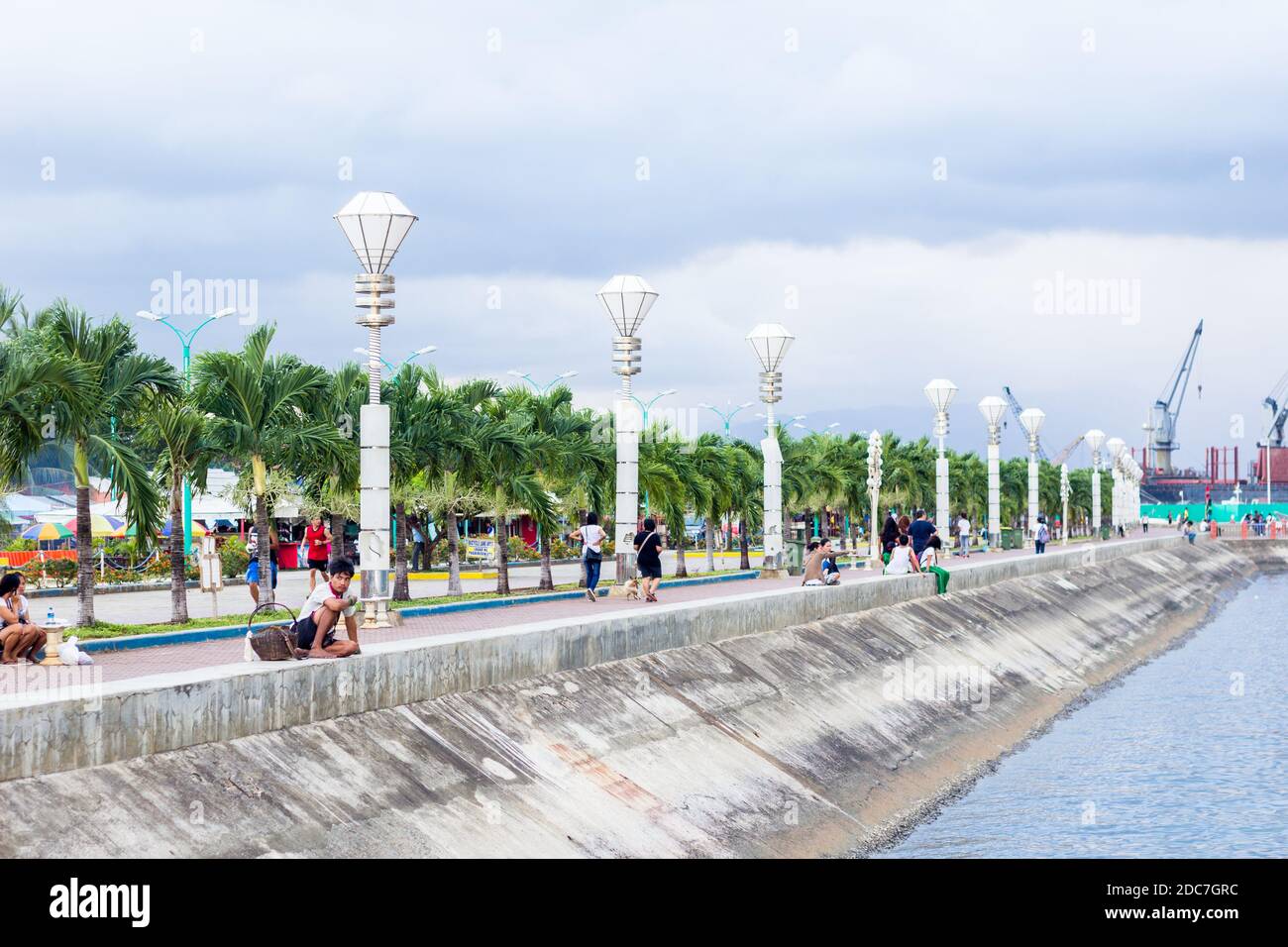 The boardwalk in the city of Puerto Princesa in Palawan, Philippines ...