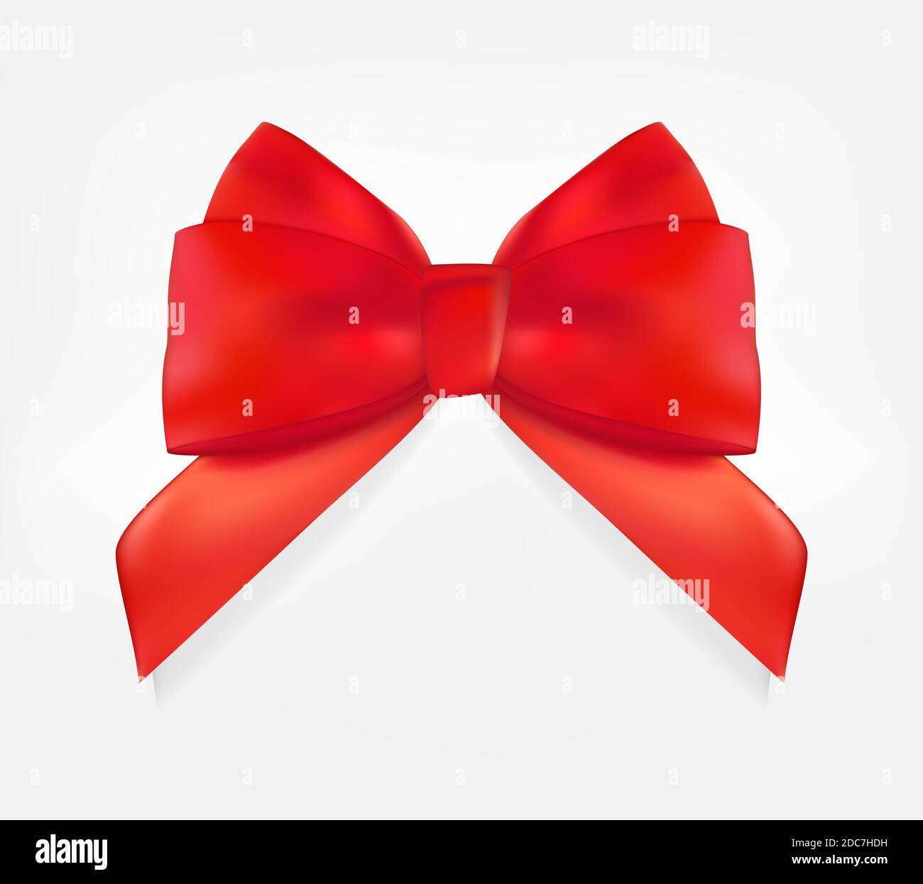 Design Product Red Ribbon and Bow. 3D Realistic Illustration Stock ...