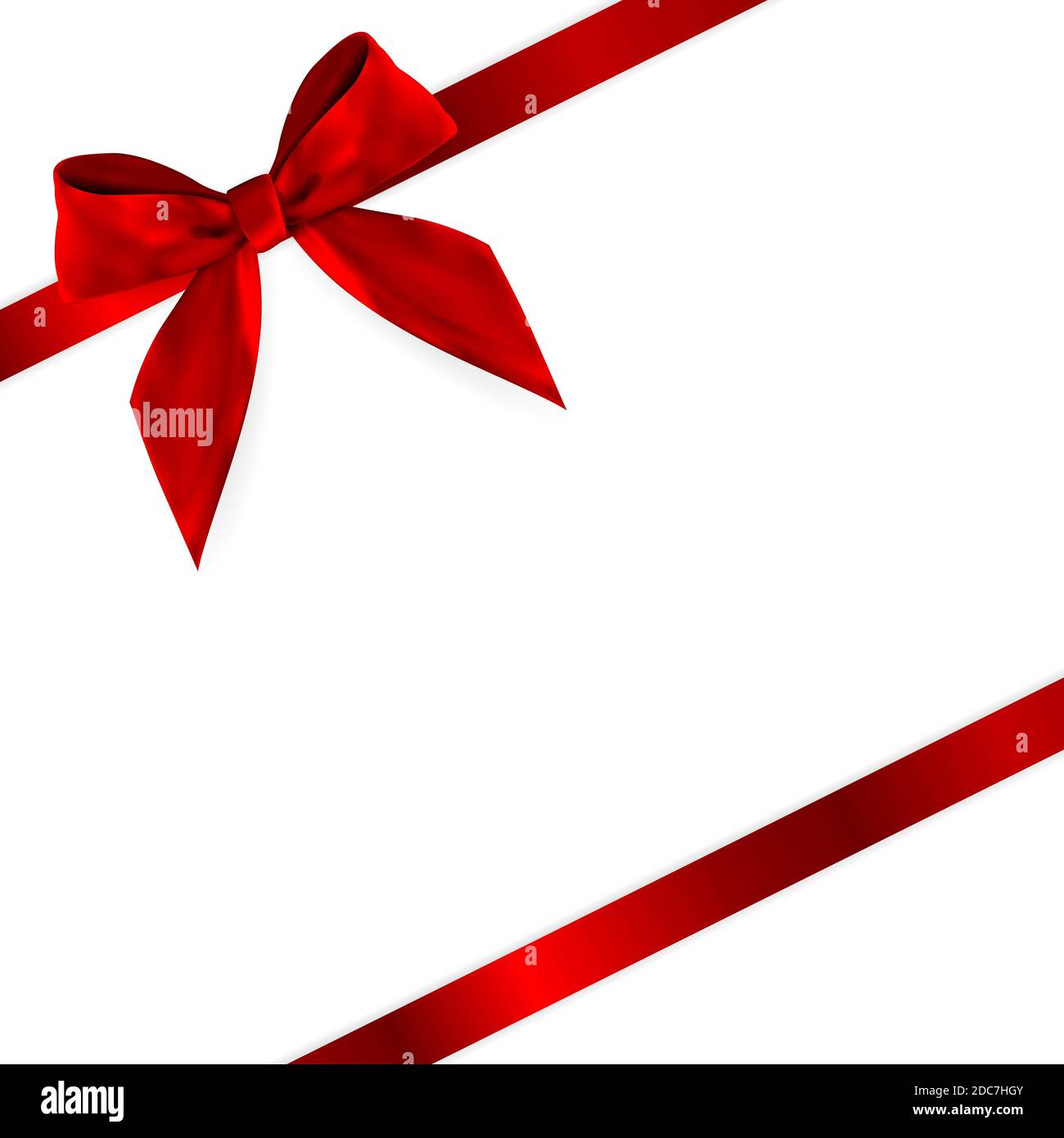 Design Product Red Ribbon and Bow. 3D Realistic Illustration Stock ...