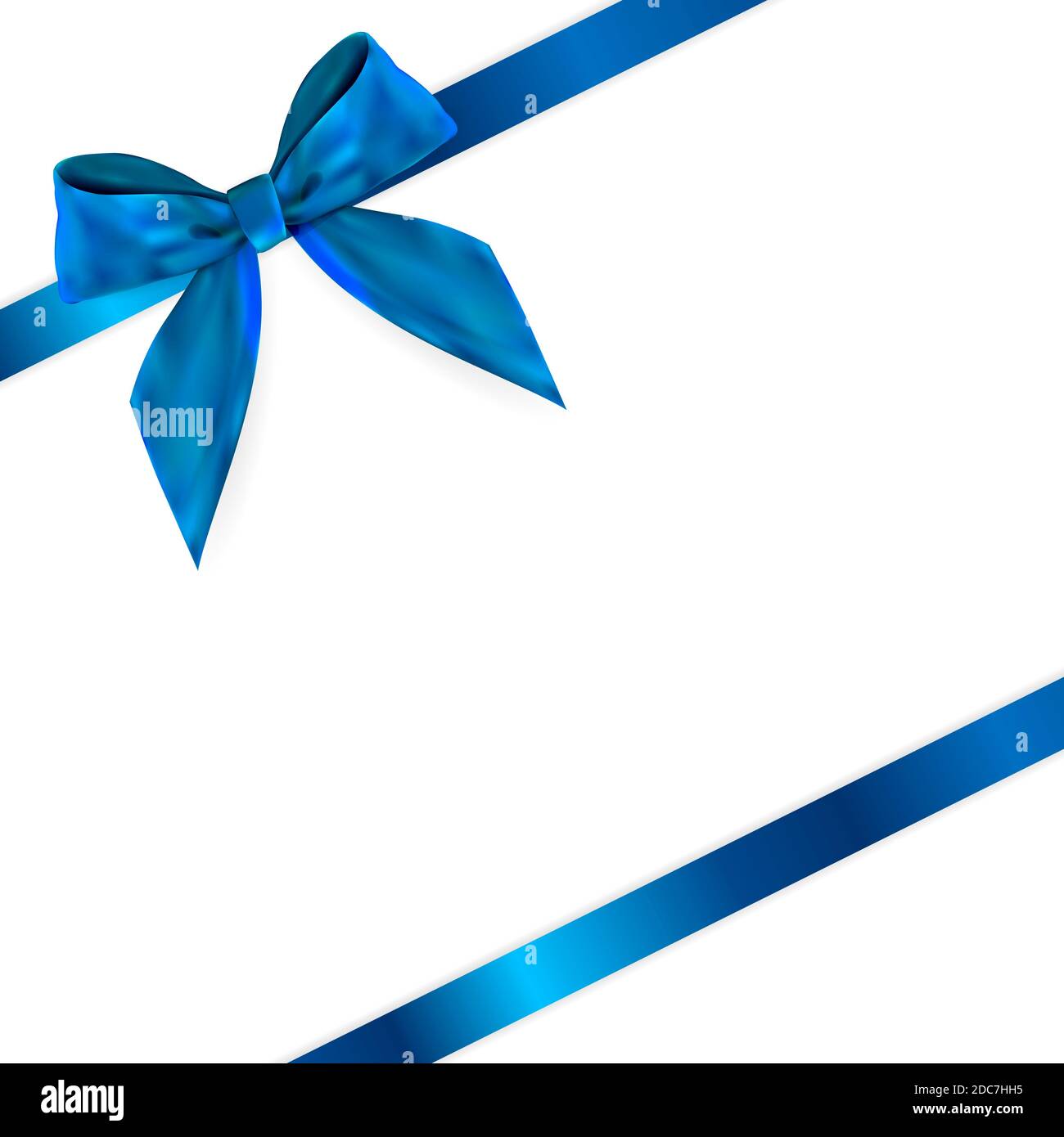 Design Product Blue Ribbon and Bow. 3D Realistic Illustration Stock ...
