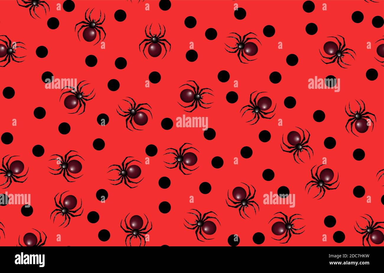 Halloween spider pattern. Seamless spiders background. Halloween ...