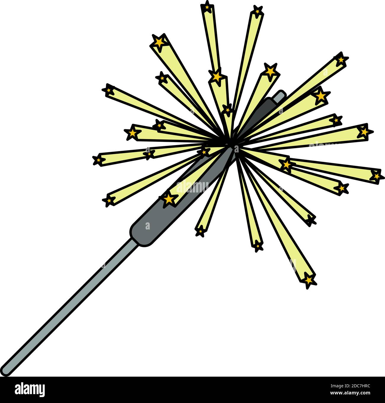 Party Sparkler Icon. Editable Outline With Color Fill Design. Vector ...