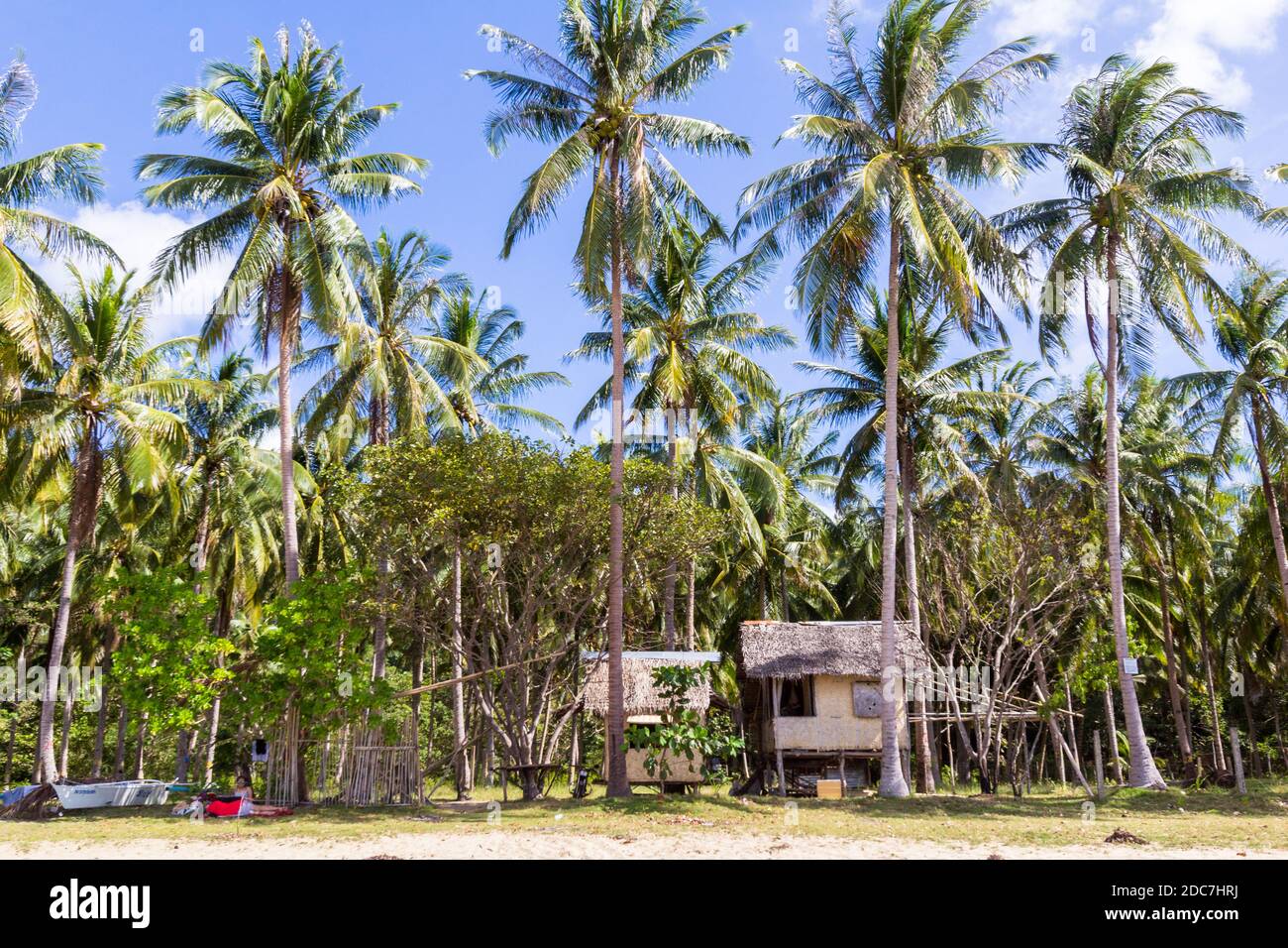 A native house locally called bahay kubo at a beach in Palawan, Philippines Stock Photo - Alamy