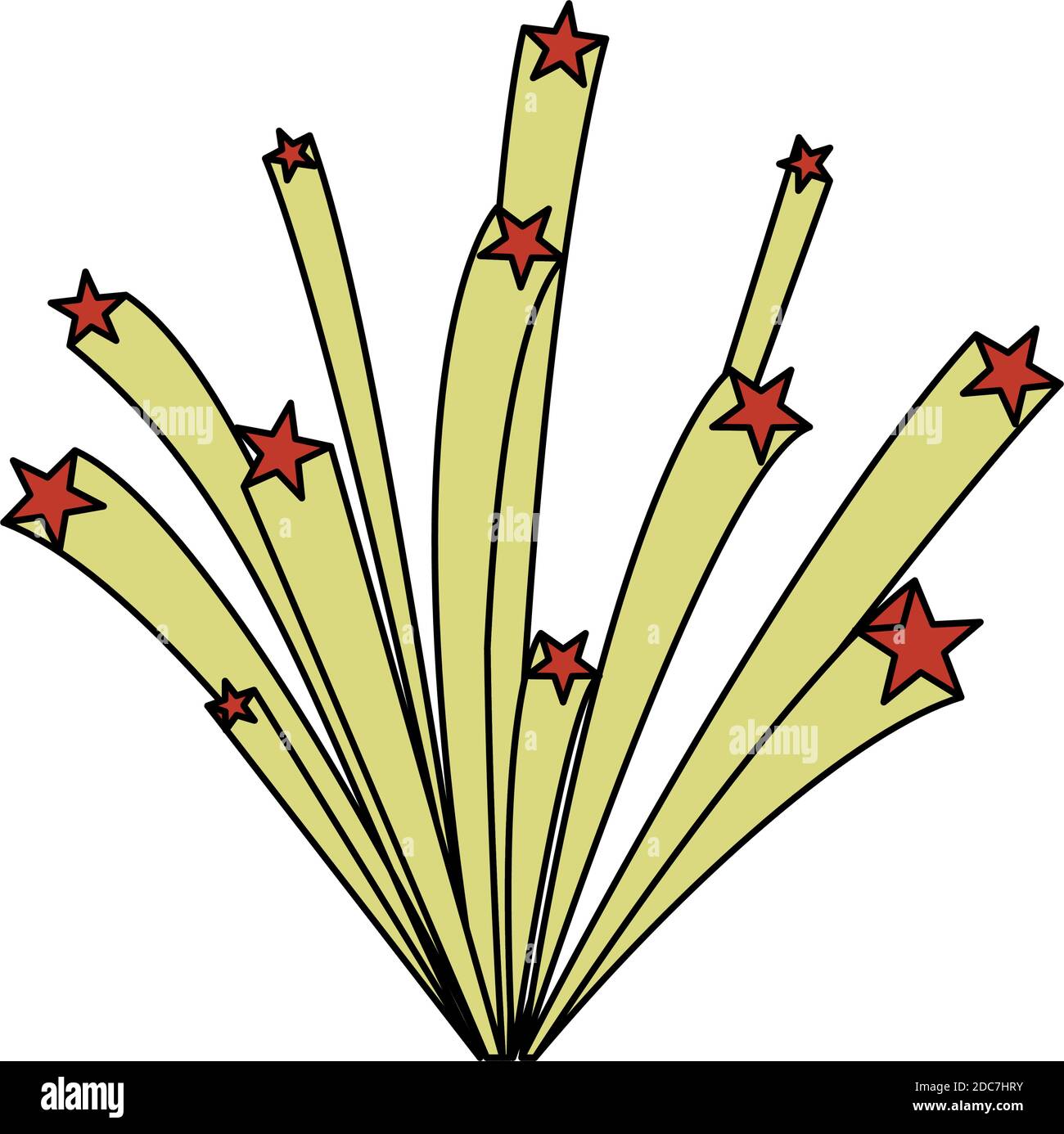 Fireworks Icon. Editable Outline With Color Fill Design. Vector ...