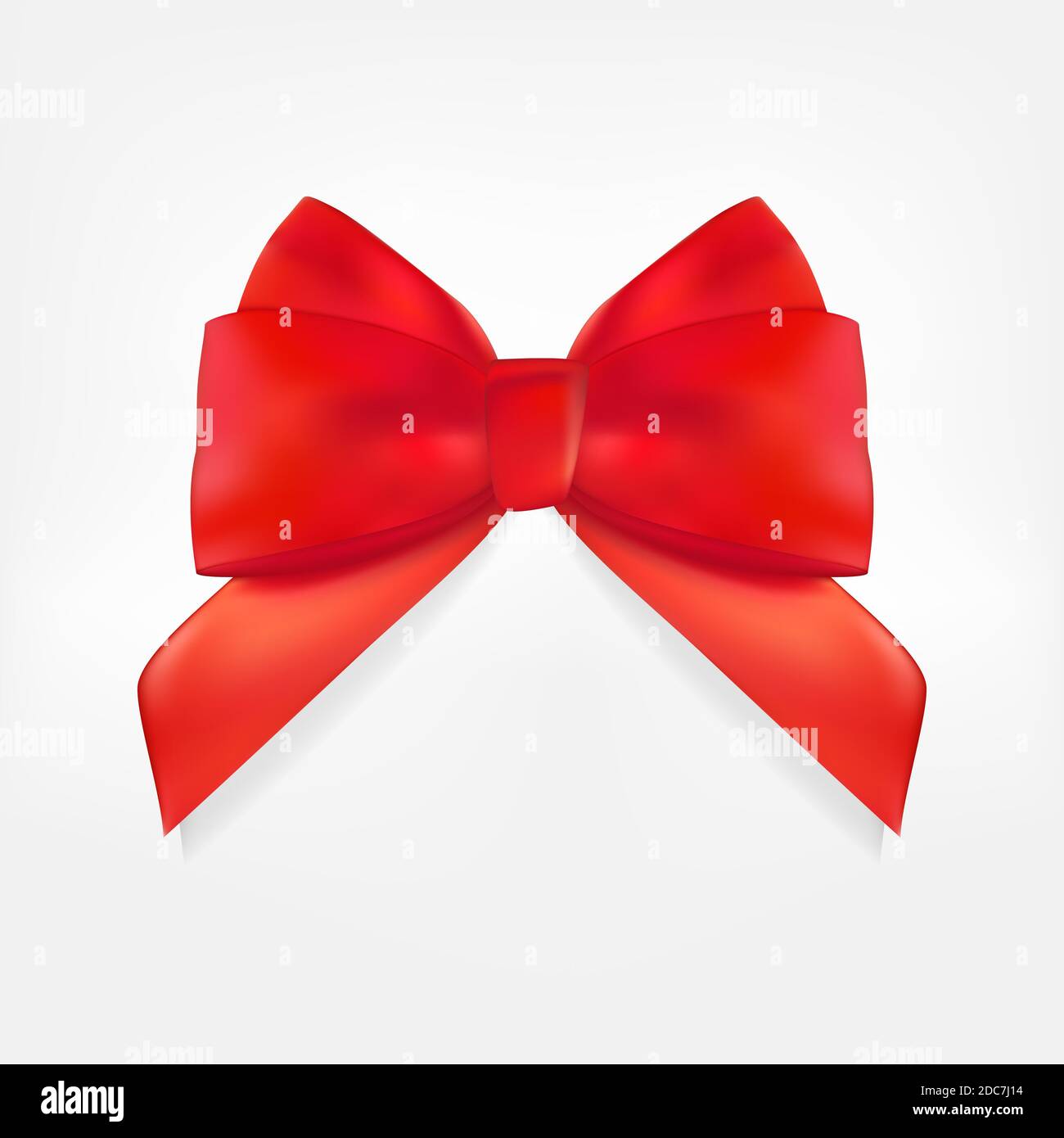 Decorative red bow. 3D Realistic Illustration Stock Photo - Alamy