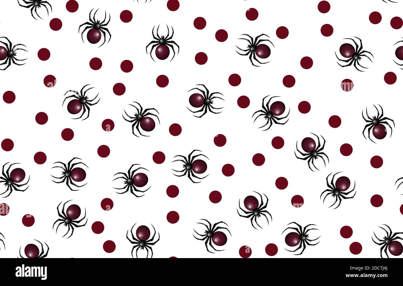 Halloween spider pattern. Seamless spiders background. Halloween ...