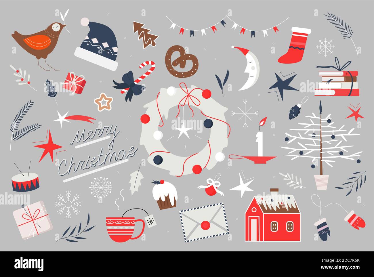 Scandinavian folk bird art Stock Vector Images - Alamy