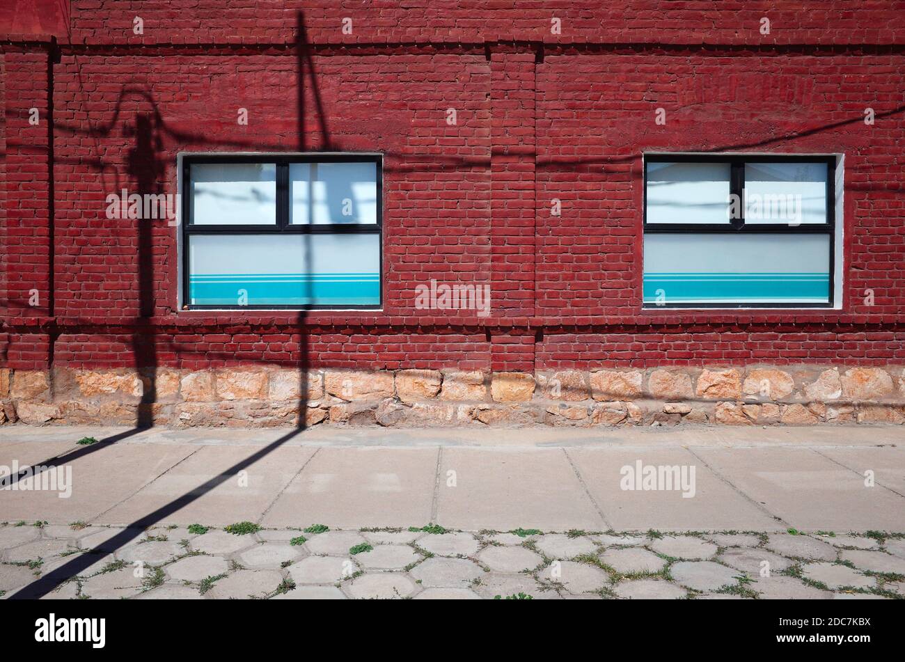 Brick Wall Windows Side View Brick Wall Bricks Side View Hi Res Stock