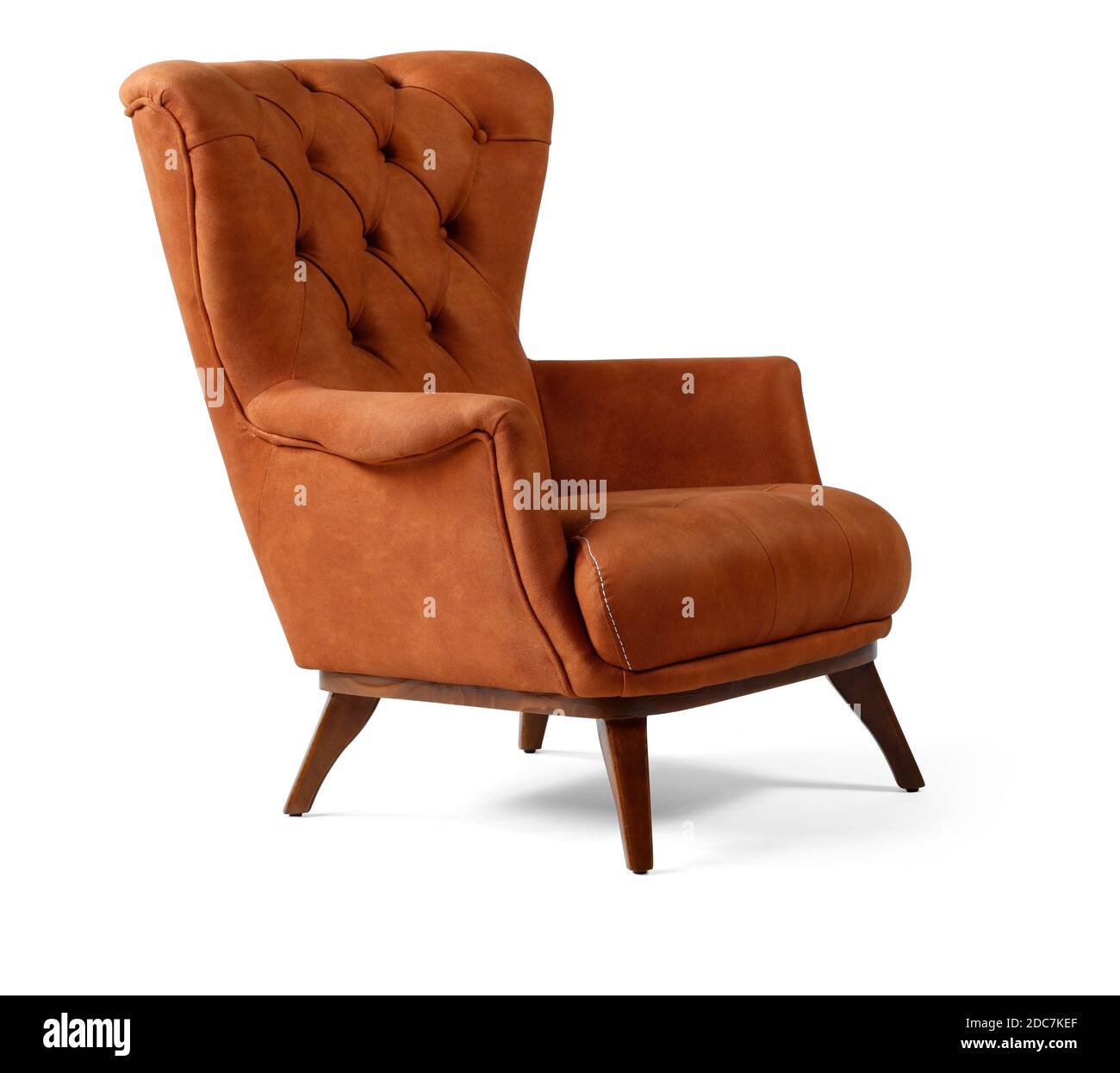 Single sofa modern comfort on white background . corner view Stock ...