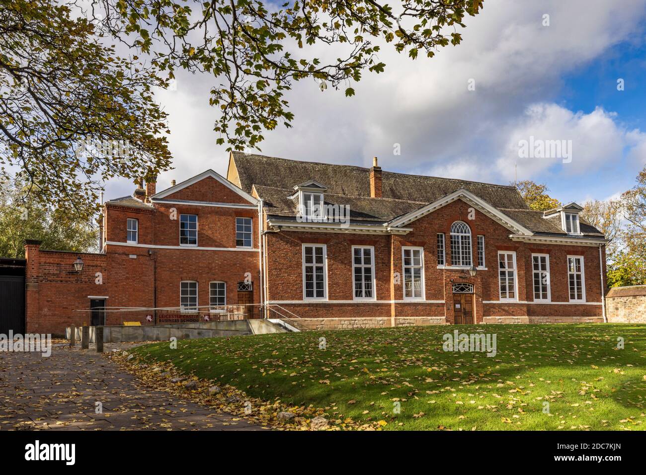 The Great Hall of Leicester Castle. The c1695 front hides a hall built ...