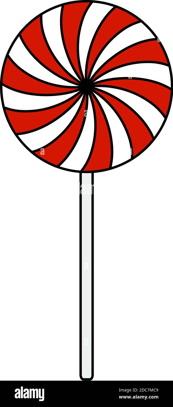 Stick Candy Icon. Editable Outline With Color Fill Design. Vector ...