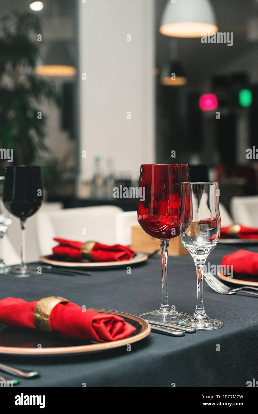 Restaurant Interior Red White Colours High Resolution Stock Photography ...