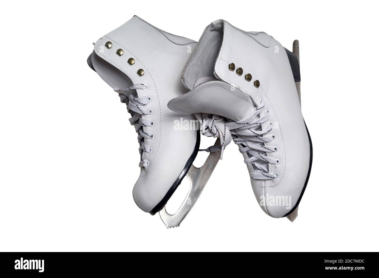 Pair of figure ice skates isolated on white background with clippeng ...