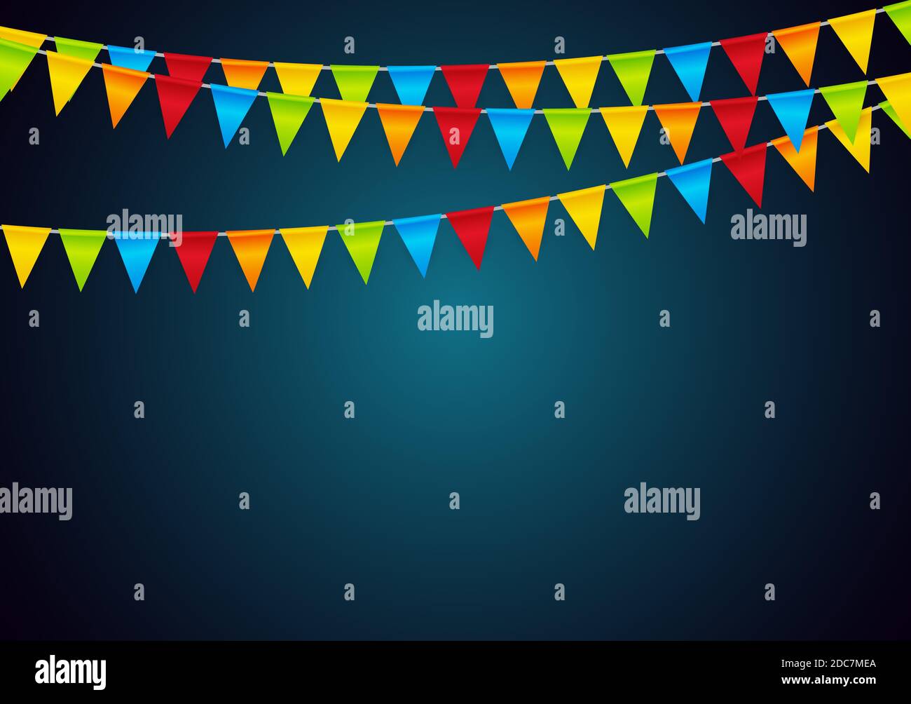 Party Background with Flags Illustration Stock Photo - Alamy