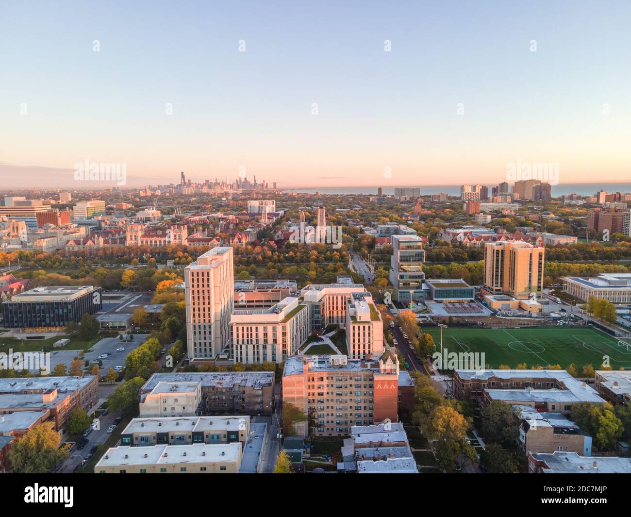 Aerial Views of Loyola University Chicago Stock Photo - Alamy