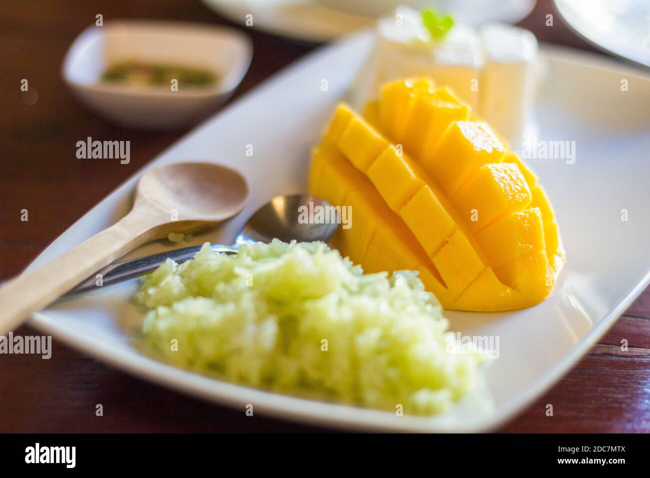 Mango sticky rice dessert in Phuket, Thailand Stock Photo - Alamy