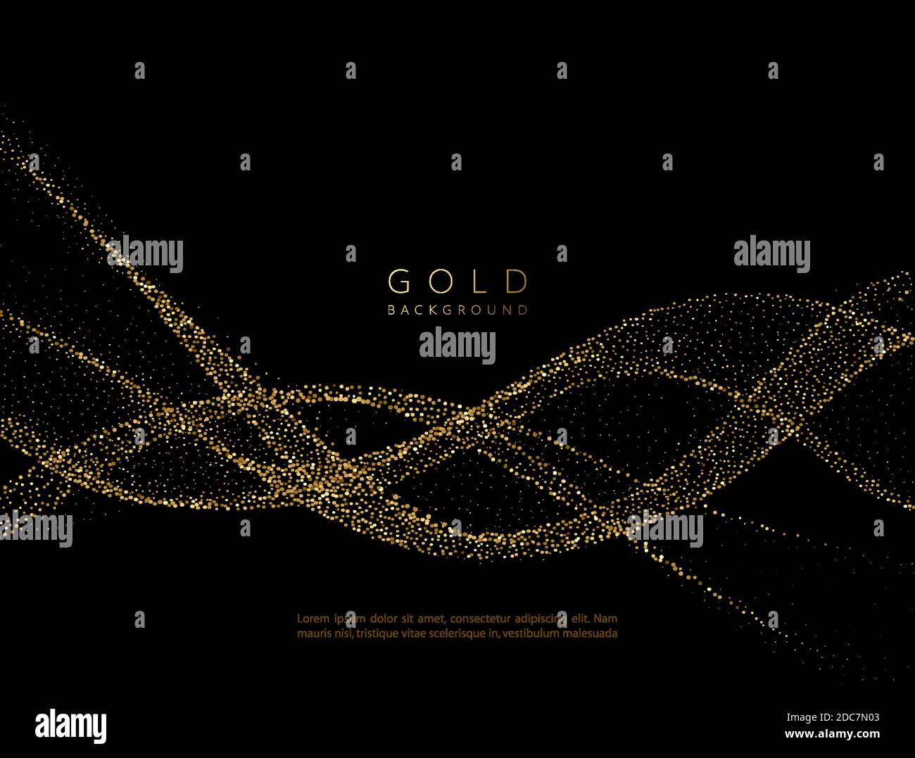 Abstract shiny golden wavy design element. Flow gold wave Stock Vector ...