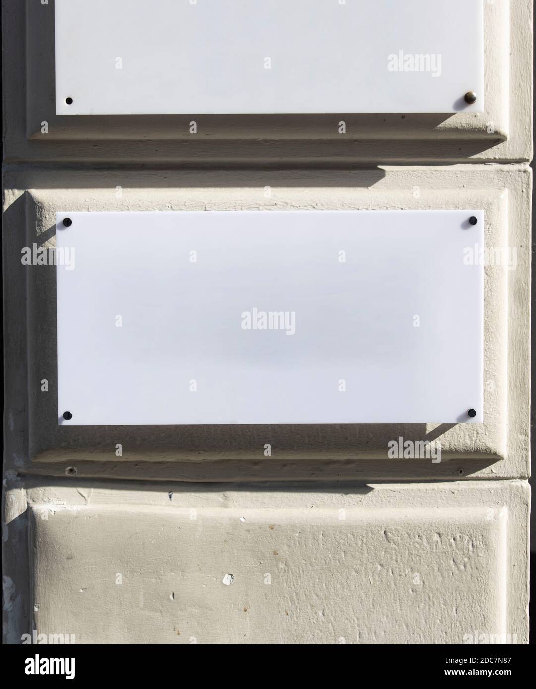 blank sign at a wall - nice background with space for text Stock Photo ...