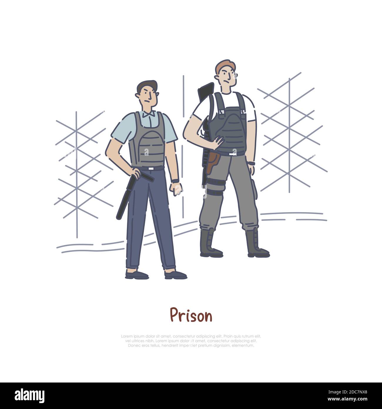 Prison Officer Cartoon High Resolution Stock Photography and Images - Alamy
