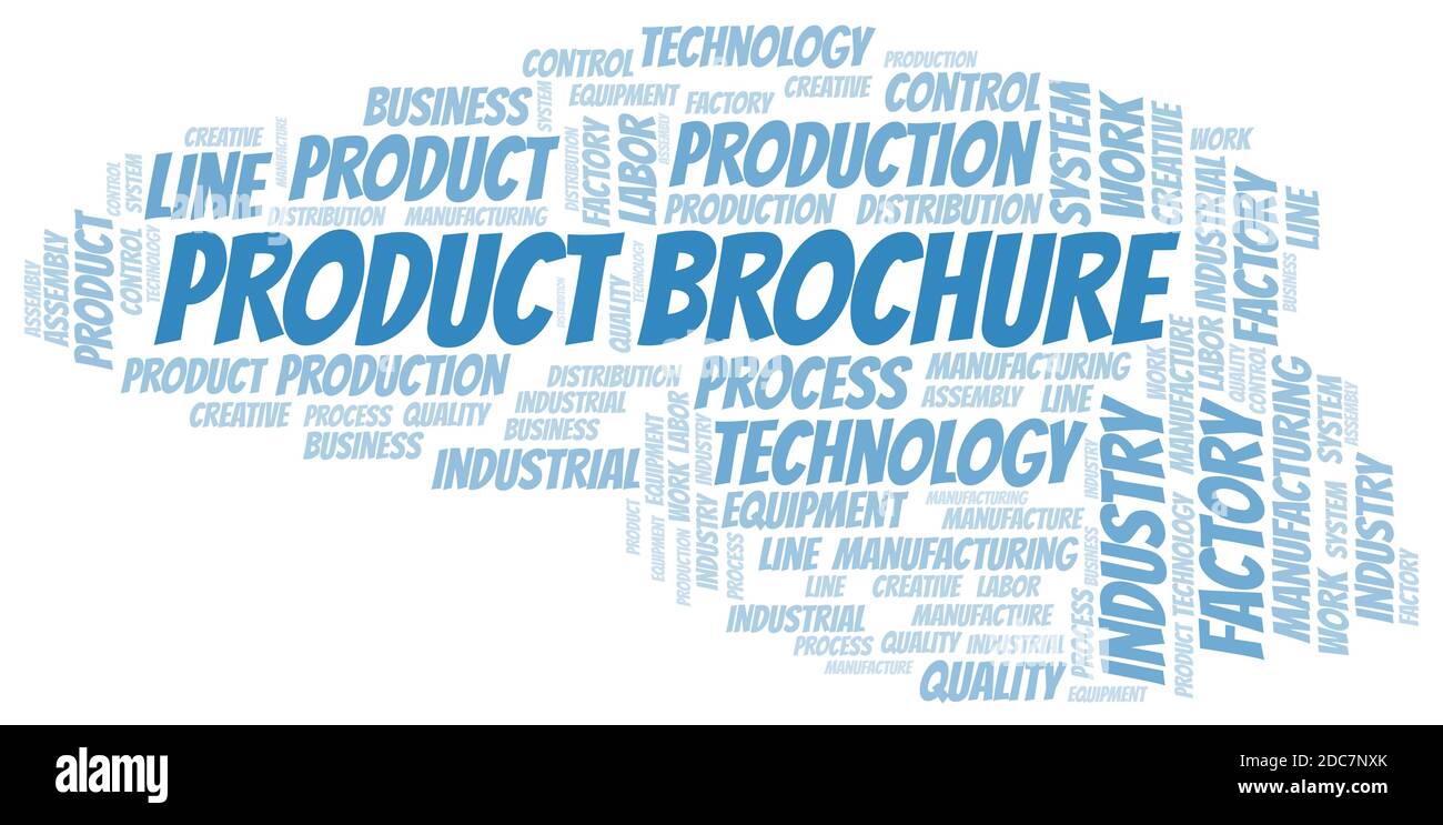 Product Brochure word cloud create with the text only Stock Vector ...