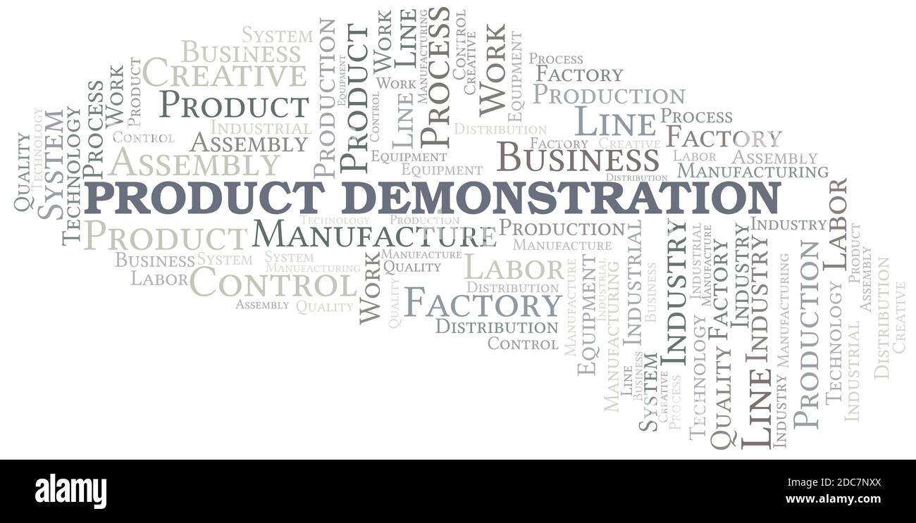 Product Demonstration word cloud create with the text only Stock Vector ...