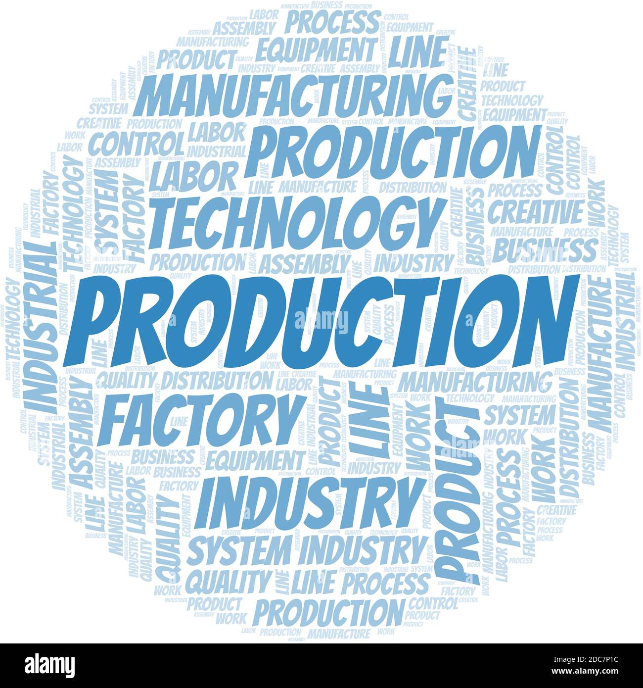 Production word cloud create with the text only Stock Vector Image ...