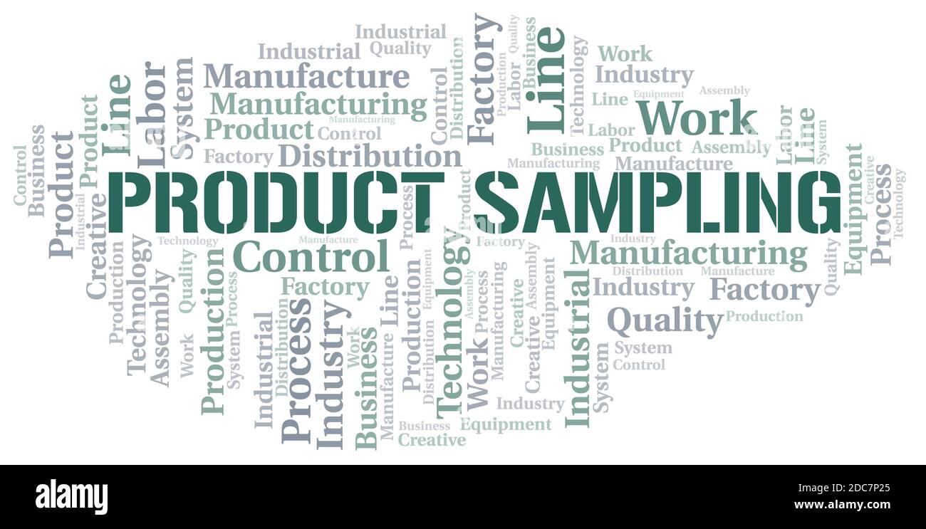 Product Sampling word cloud create with the text only Stock Vector ...