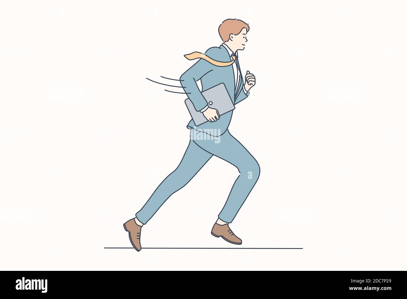 Business, rush, job, race, delay concept. Young motivated happy smiling ...