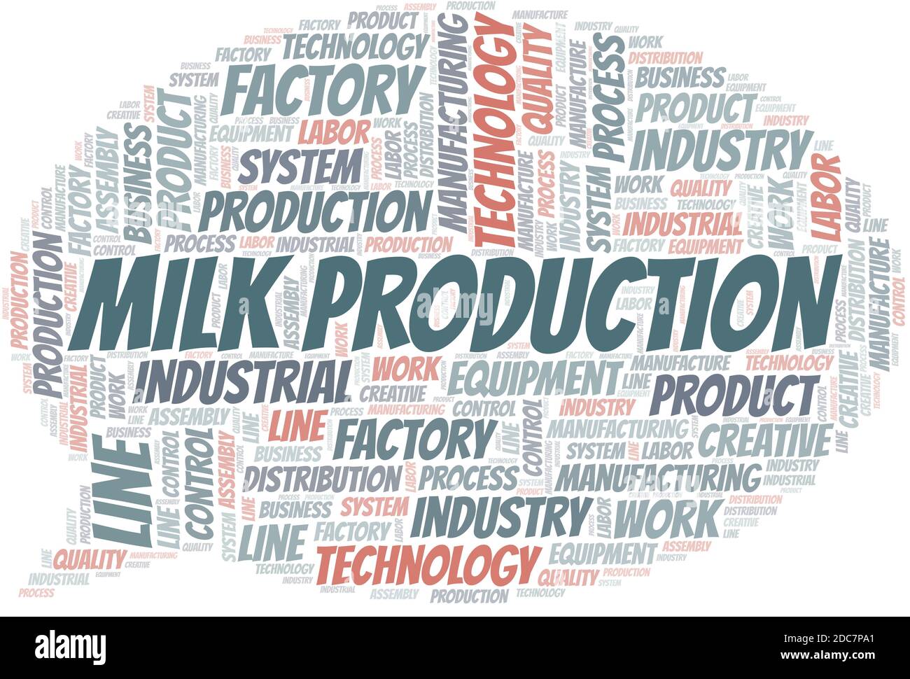 Milk Production word cloud create with the text only Stock Vector Image ...