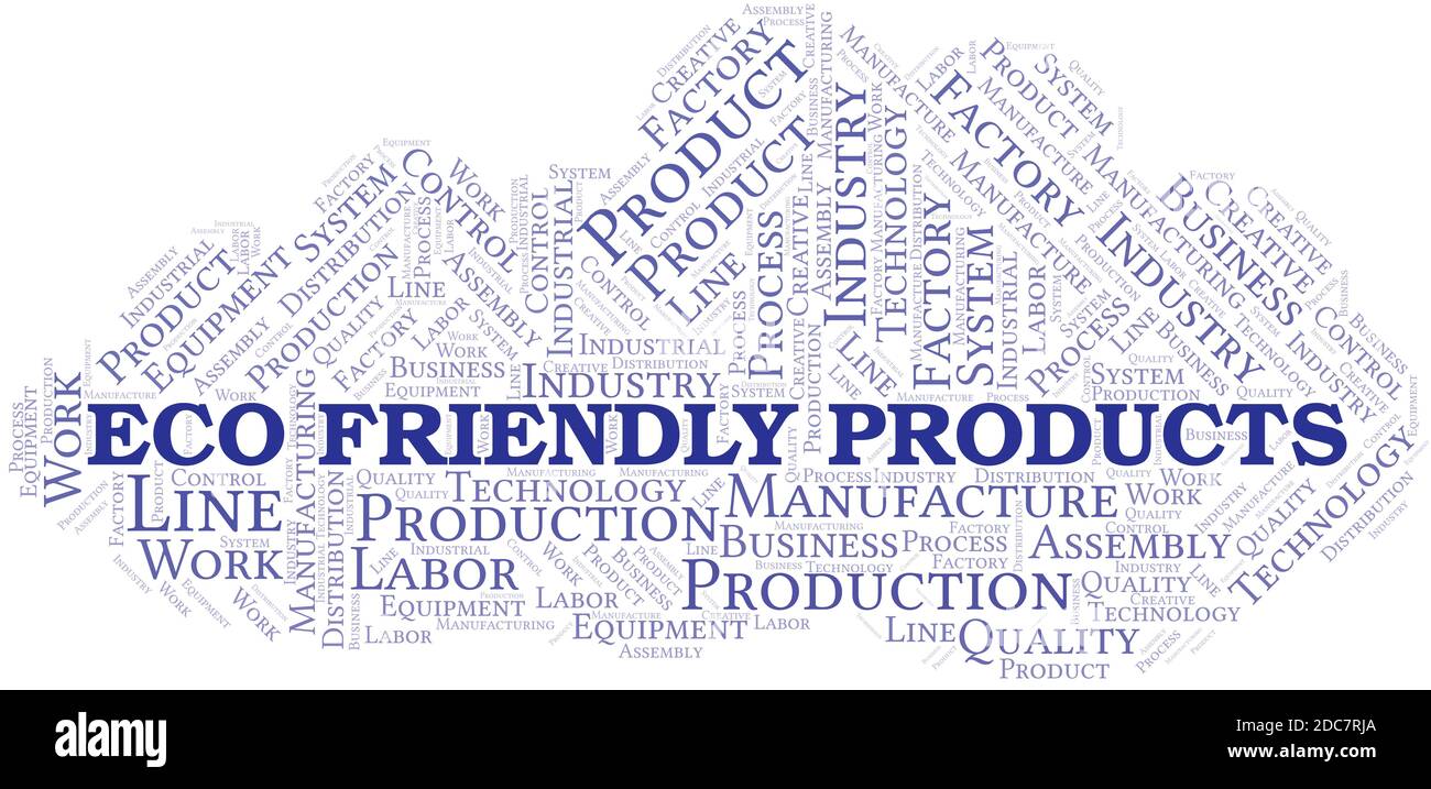 Eco Friendly Products word cloud create with the text only Stock Vector ...