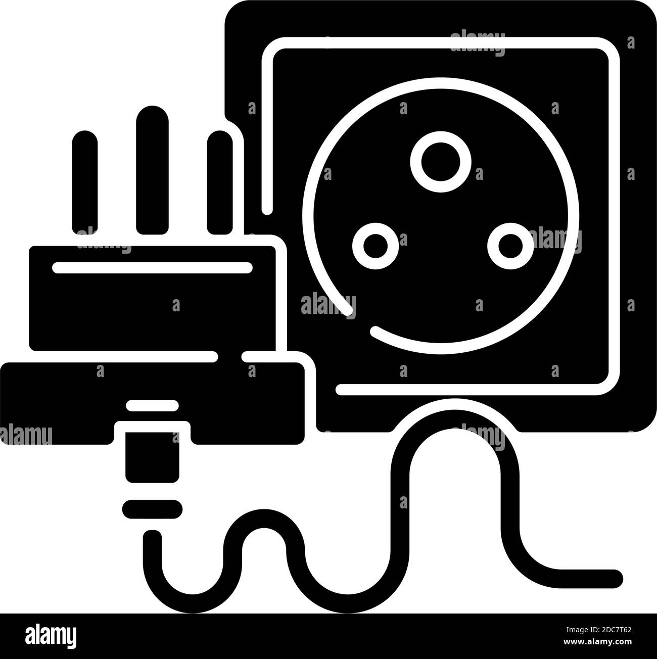 Socket black glyph icon Stock Vector Image & Art - Alamy