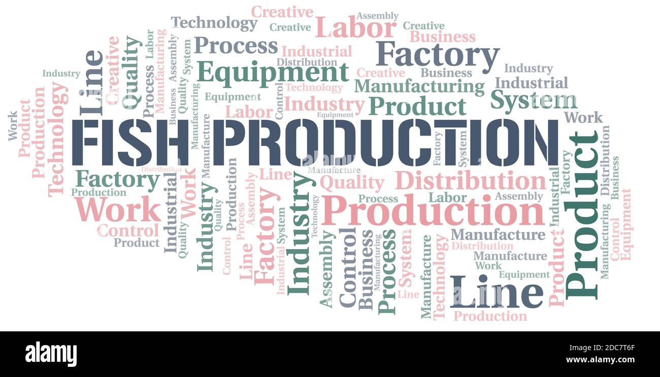 Fish Production word cloud create with the text only Stock Vector Image ...