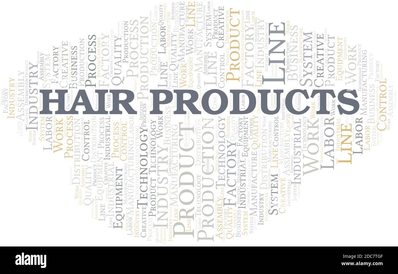 Hair Products word cloud create with the text only Stock Vector Image ...